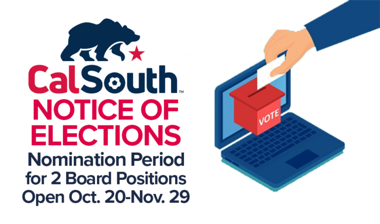 Notice of Elections for 2024 Cal South Board Positions - Cal South