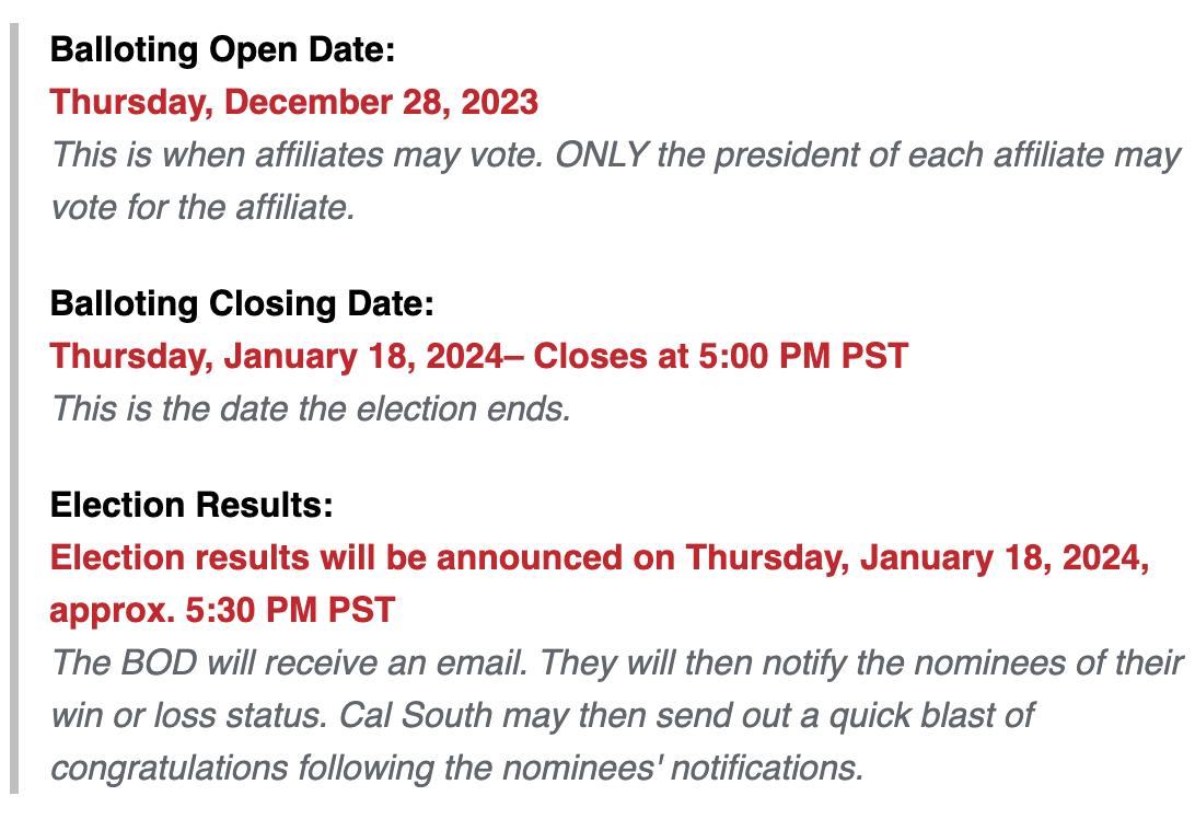 Get to Know the 2024 Cal South Board Position Nominees - Voting Closes ...