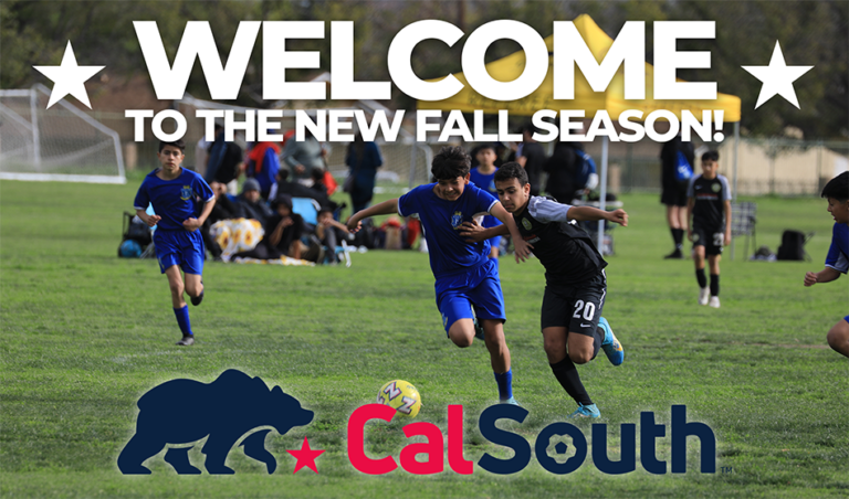 Welcome to the new Fall soccer season from Cal South!