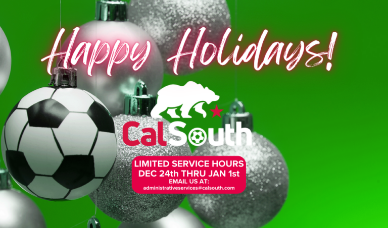 Happy Holidays from Cal South!