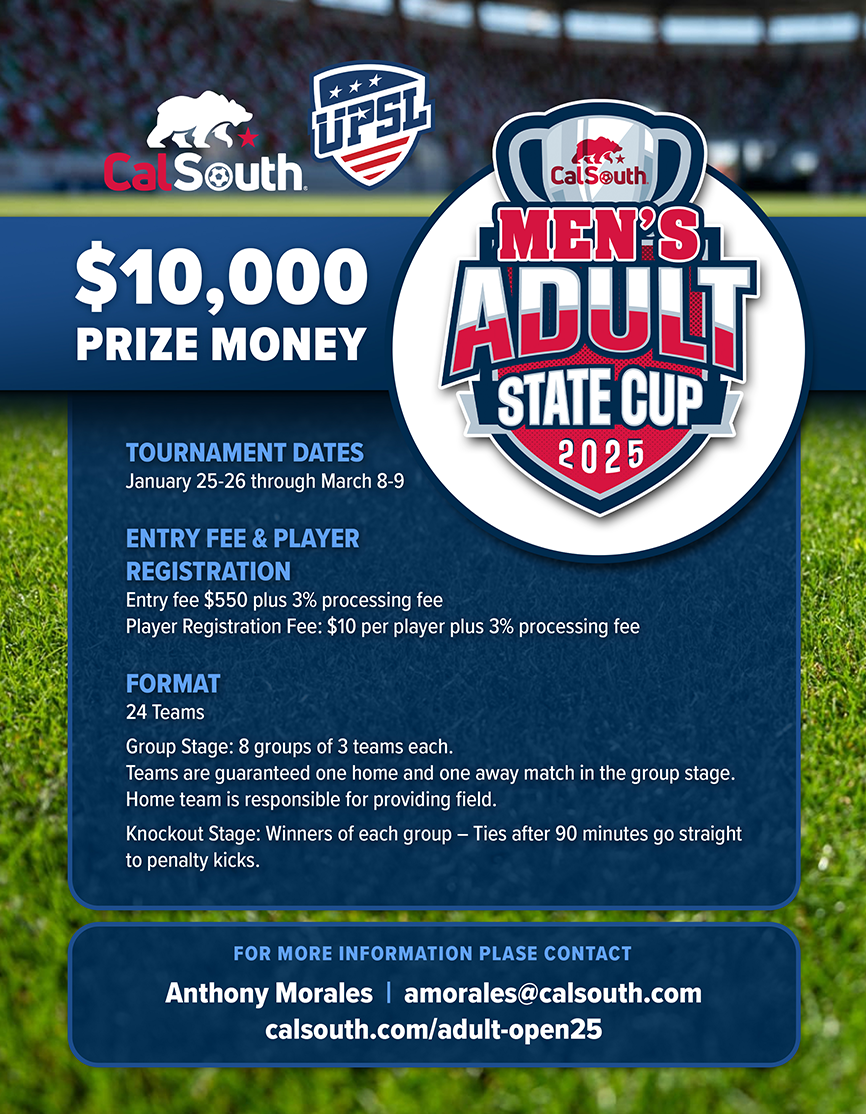 Adult Soccer Open State Cup | Cal South