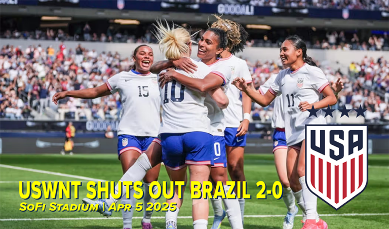 USWNT Downs Brazil 2-0 in Front of 32,303 in Los Angeles